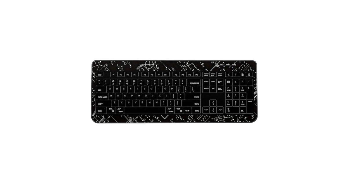 Geeky Math Mathematics Wireless Keyboard | Zazzle