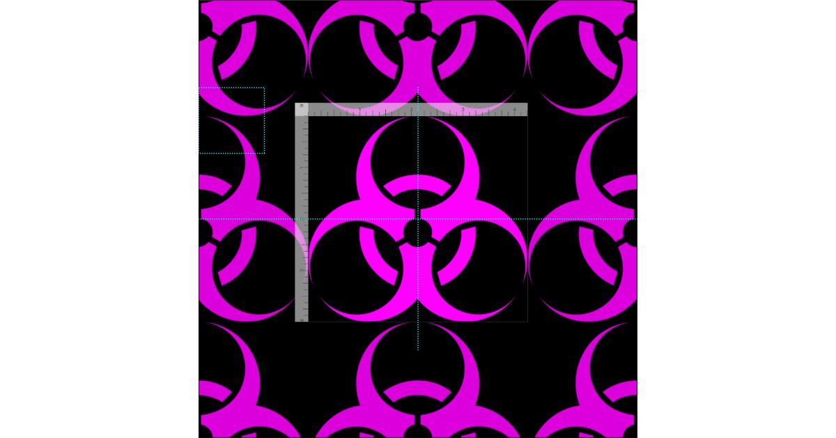 Geeky Pink Biohazard Sign Fabric | Zazzle