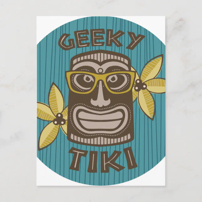 Geeky Tiki Postcard | Zazzle