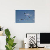 Geese in Flight Print | Zazzle