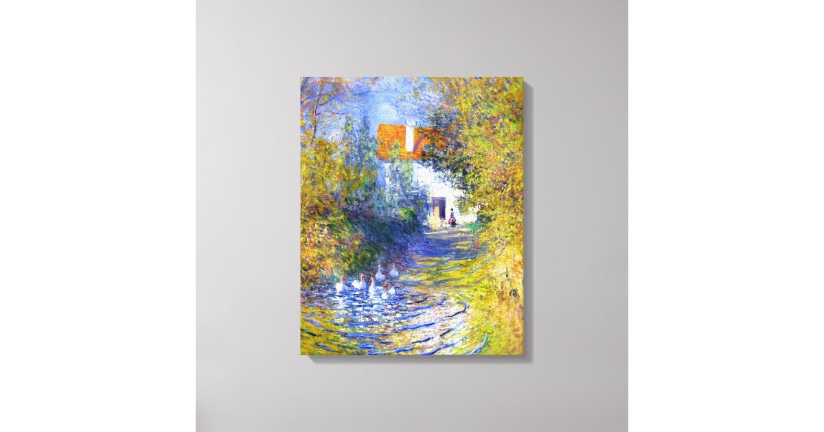 Geese in the Creek Claude Monet Fine Art Canvas Print | Zazzle