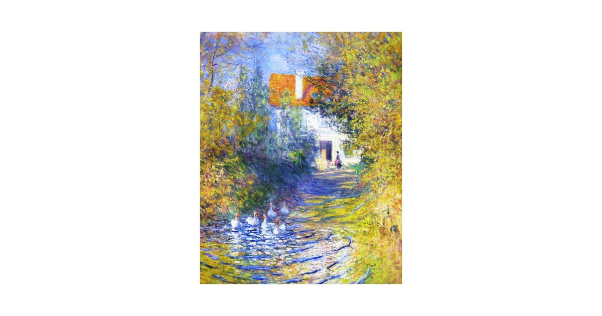 Geese in the Creek Claude Monet Fine Art Canvas Print | Zazzle