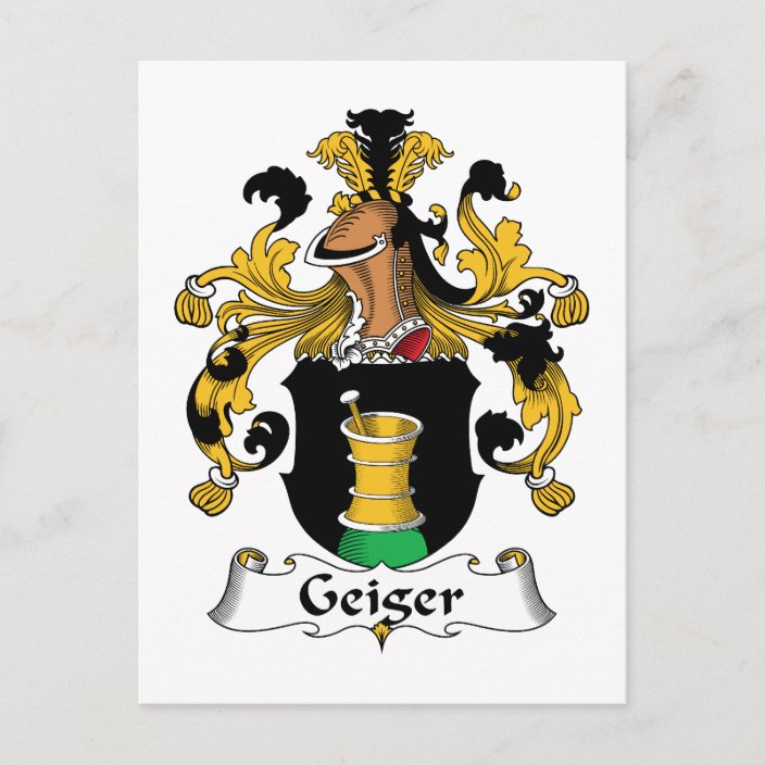 Geiger Family Crest Postcard | Zazzle.com