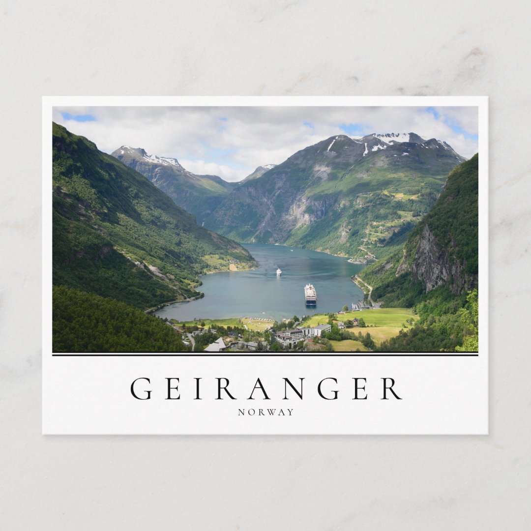 Geiranger fjord in Norway Postcard | Zazzle