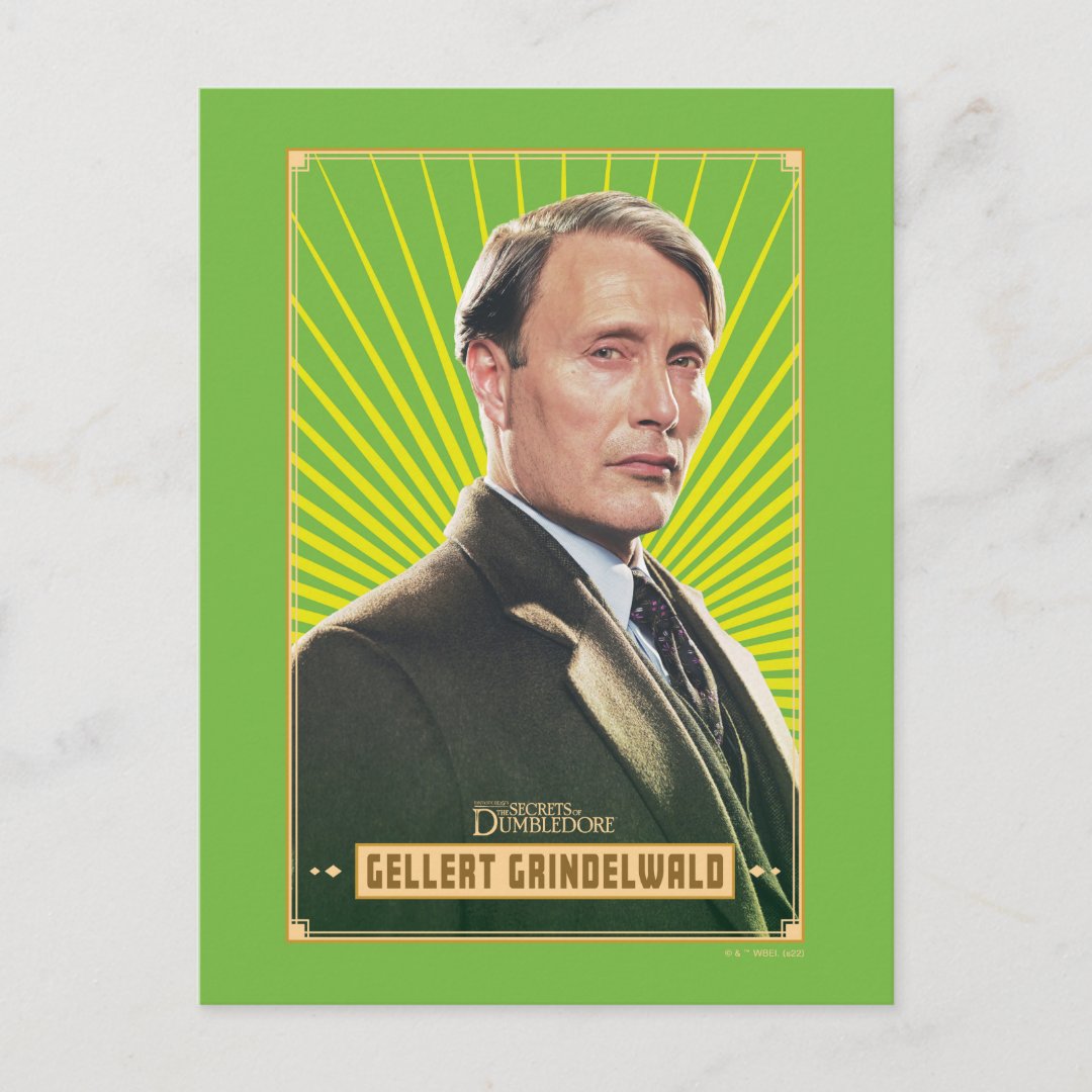 Gellert Grindelwald Character Graphic Postcard | Zazzle