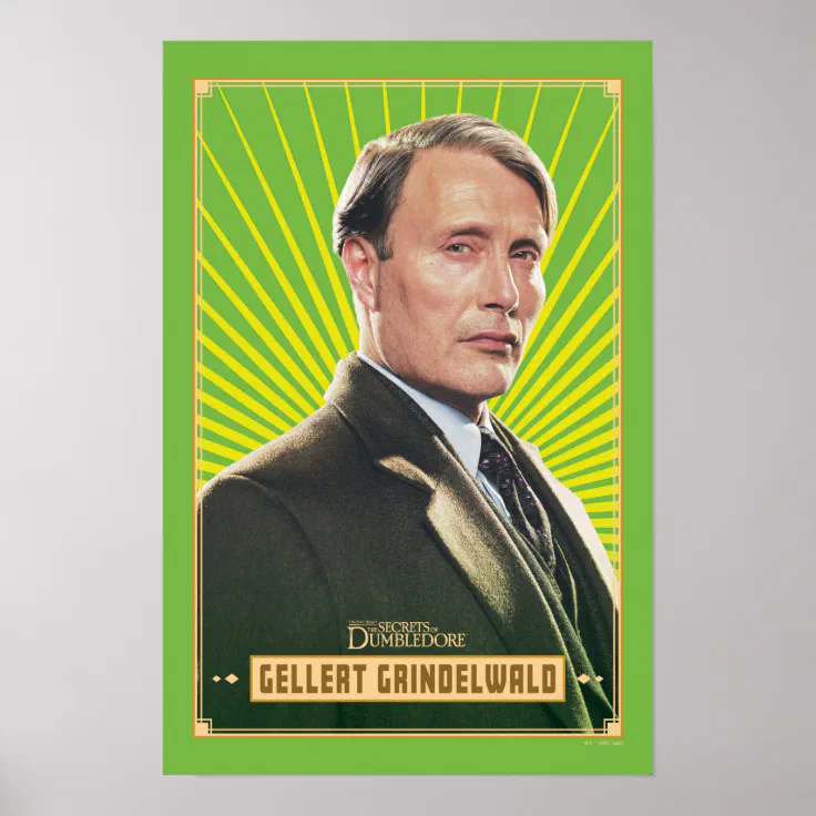 Gellert Grindelwald Character Graphic Poster | Zazzle