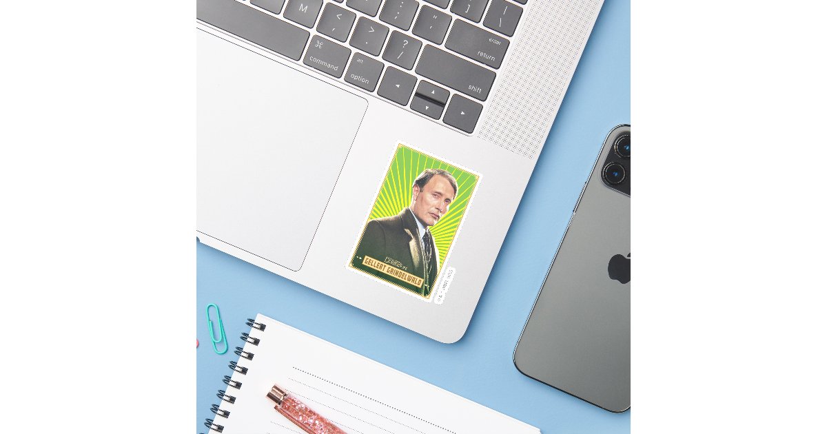 Gellert Grindelwald Character Graphic Sticker | Zazzle