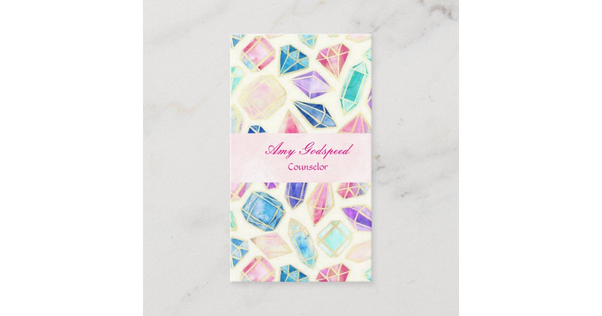 Gem Illustration Business Card | Zazzle