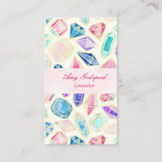 Gem Illustration Business Card | Zazzle