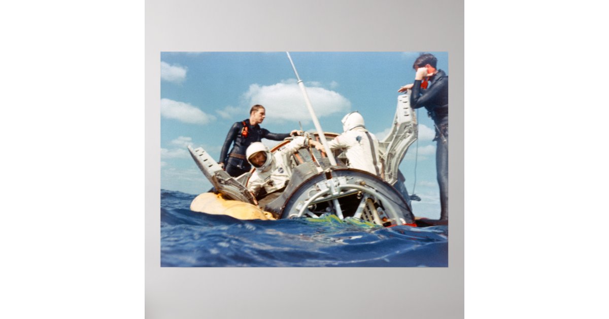 Gemini 6A Splashdown & Recovery Poster | Zazzle