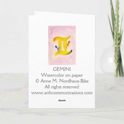 Gemini Birthday Card | Zazzle