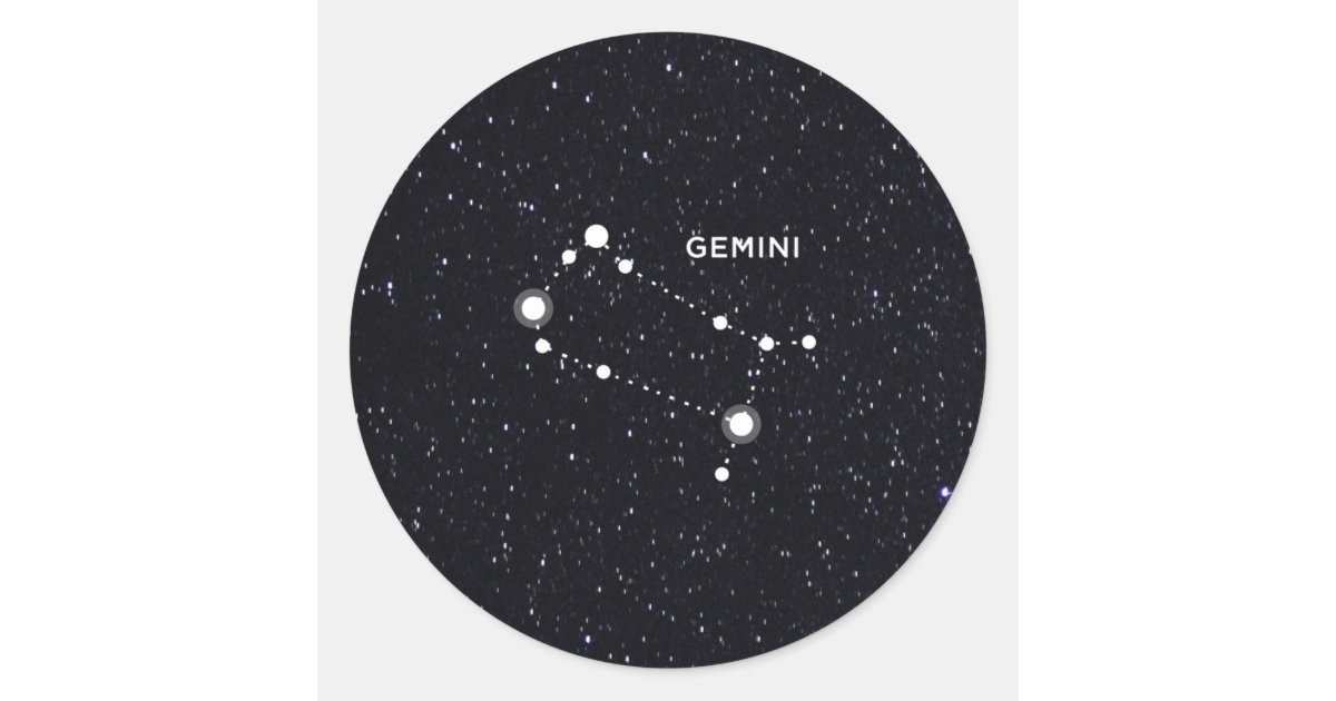 Gemini Classic Round Sticker | Zazzle