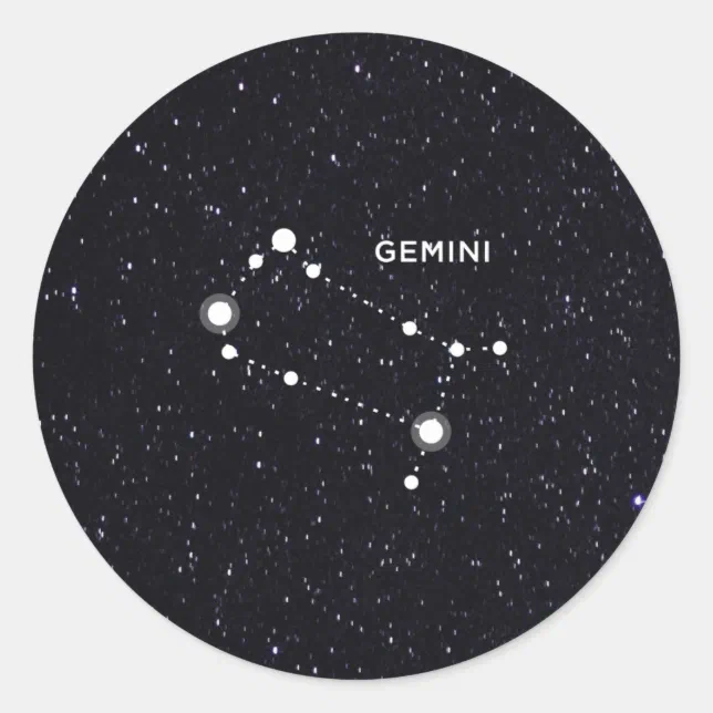 Gemini Classic Round Sticker | Zazzle