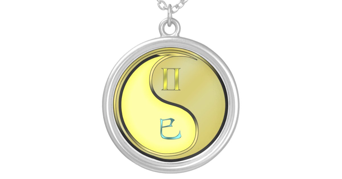 Gemini & Metal Snake Silver Plated Necklace | Zazzle