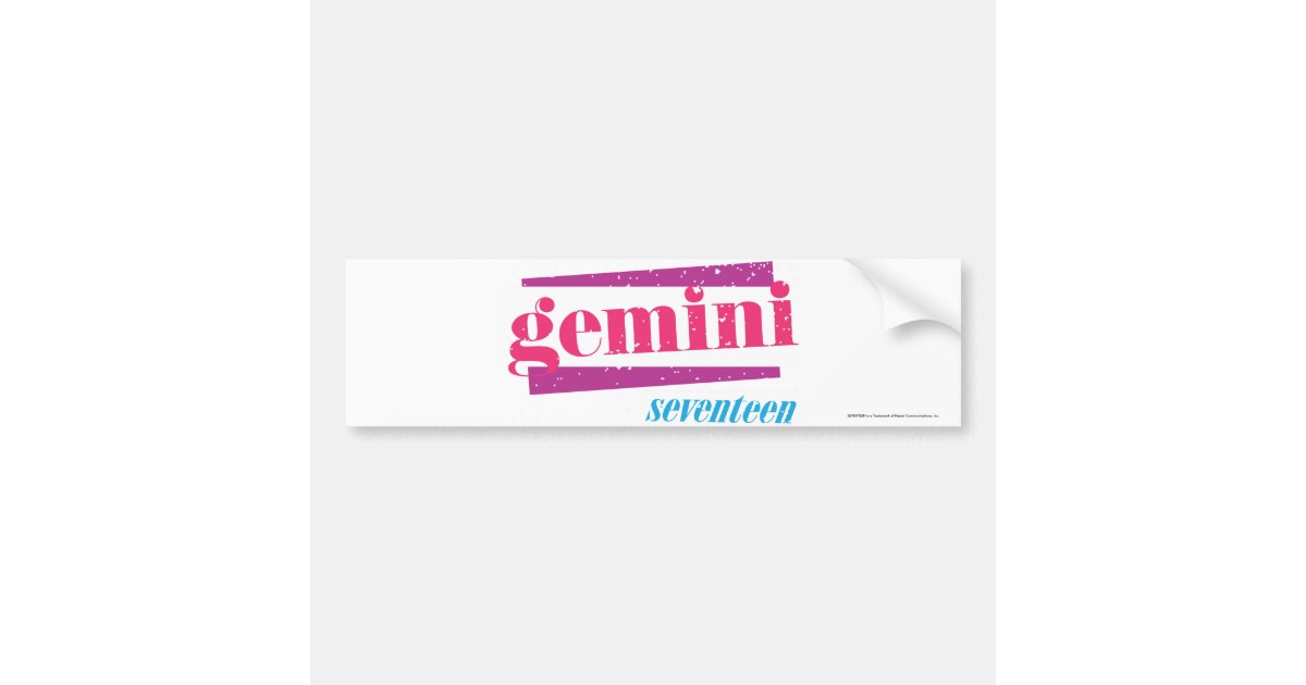 Gemini Pink Bumper Sticker | Zazzle