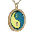 Gemini & Water Rooster Gold Plated Necklace | Zazzle