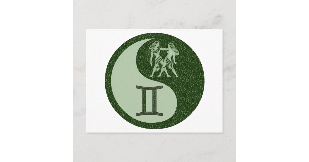 Gemini Yin Yang Postcard | Zazzle