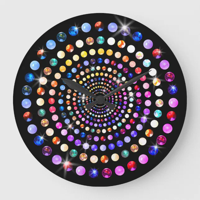 Gems Large Clock | Zazzle