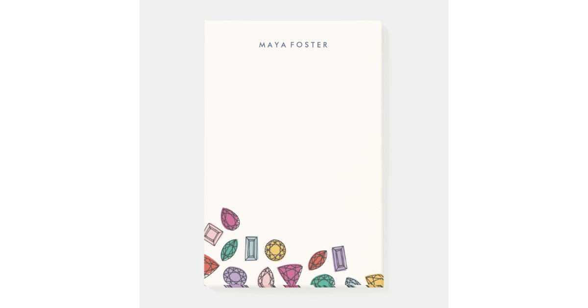 Gems (Large) - Sapphire Post-it Notes | Zazzle
