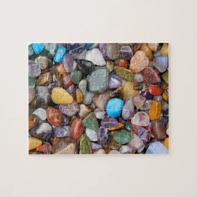Gemstone Pebbles 8" x 10" Puzzle, 110 Pieces Jigsaw Puzzle | Zazzle