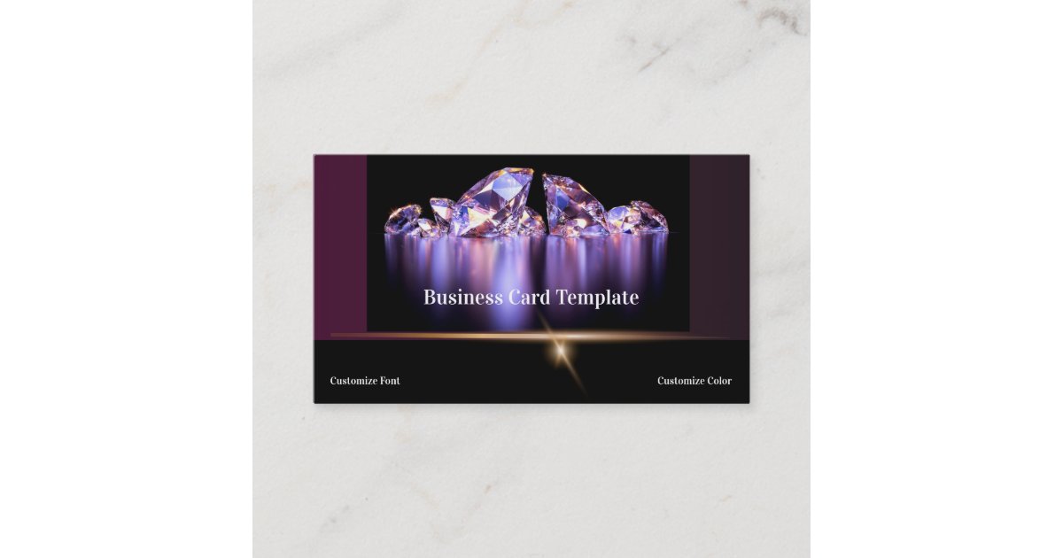 Gemstones Jewelry Diamonds Business Card | Zazzle