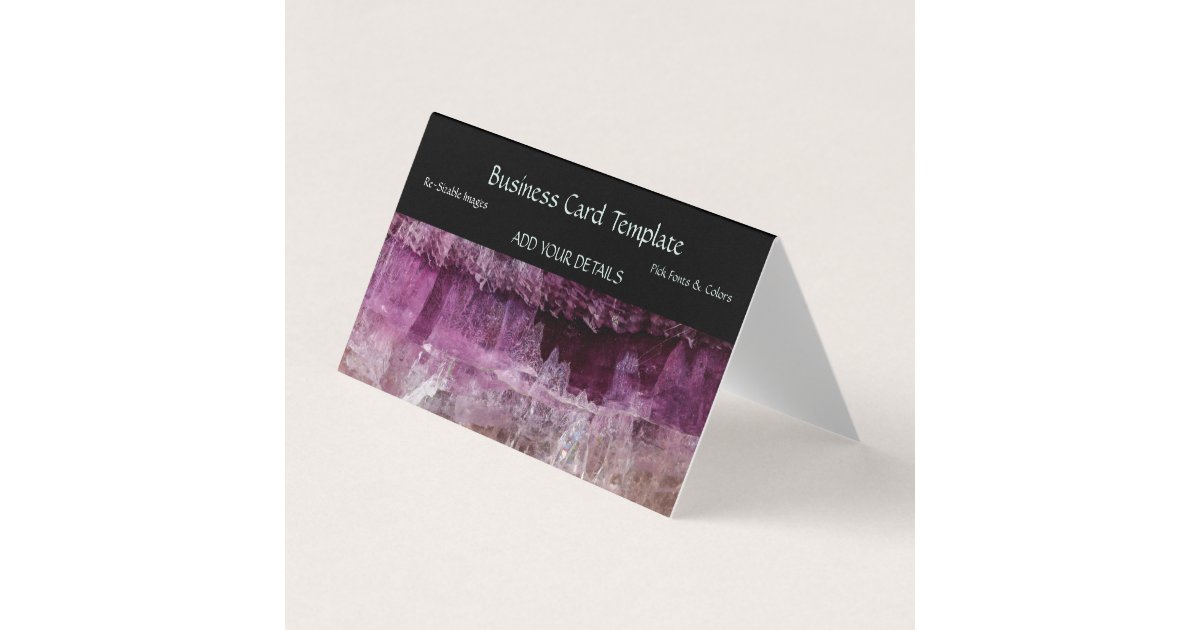Gemstones Stone Amethyst Business Card | Zazzle