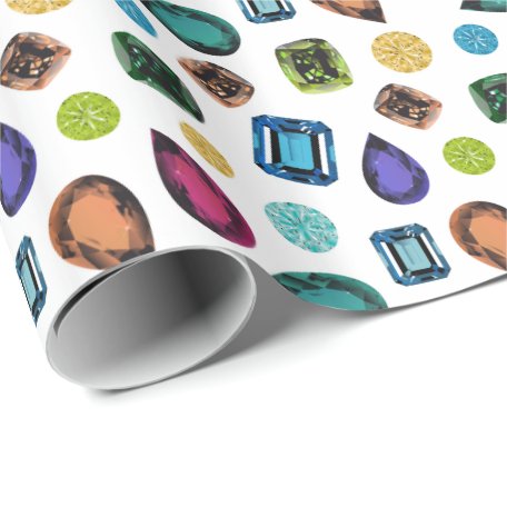 Gemstones Fabric | Zazzle
