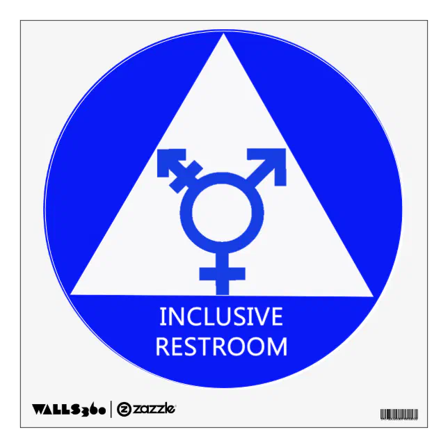 Gender Inclusive Restroom Sign/Decal Wall Decal | Zazzle