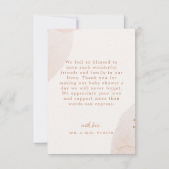 Gender Neutral Bohemian Rainbow Calligraphy Thank You Card | Zazzle