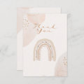 Gender Neutral Bohemian Rainbow Calligraphy Thank You Card | Zazzle