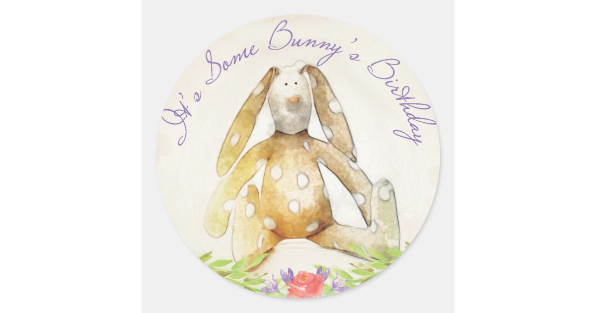 Gender Neutral Bunny Rabbit Sticker | Zazzle