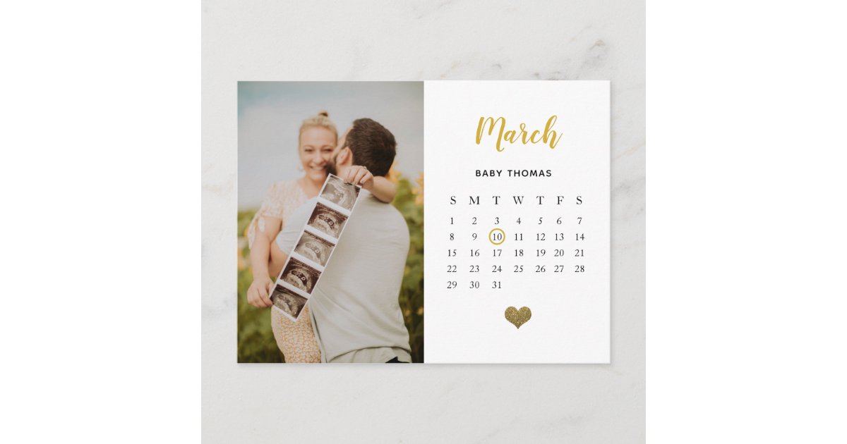 Gender neutral calendar Pregnancy reveal/ birth An Announcement ...