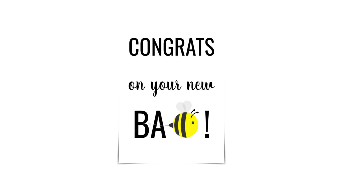 Gender-Neutral Congratulations "BaBEE" New Baby Card | Zazzle
