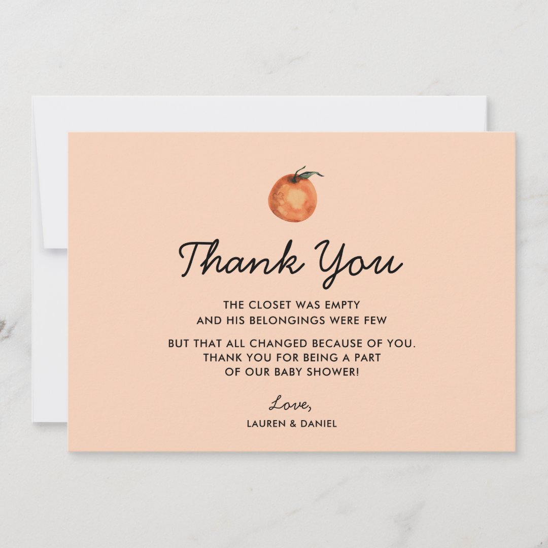 Gender Neutral Cutie Baby Shower Thank You Cards | Zazzle