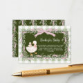 gender neutral green Silly Goose Book for Baby Enclosure Card | Zazzle