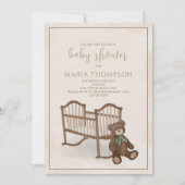 Gender Neutral Teddy Bear QR Code Social Media Invitation | Zazzle