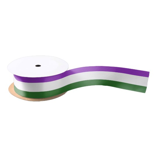 Gender Queer Pride Flag Satin Ribbon | Zazzle.com