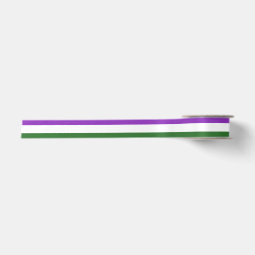 Gender Queer Pride Flag Satin Ribbon | Zazzle