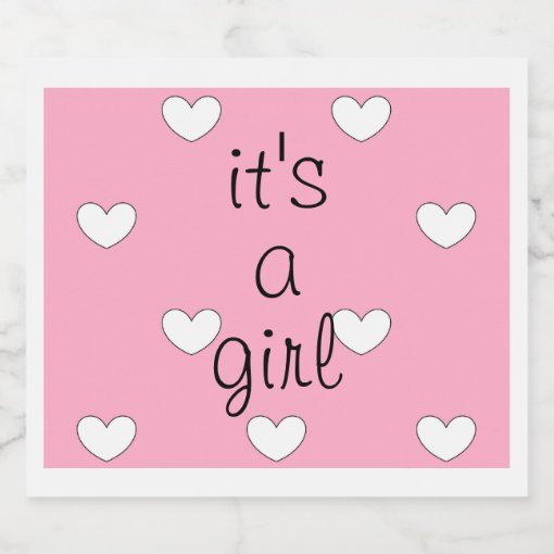 gender reveal (girl) beer labels | Zazzle
