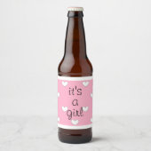gender reveal (girl) beer labels | Zazzle