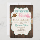 Gender reveal invitation touchdown or tutus | Zazzle