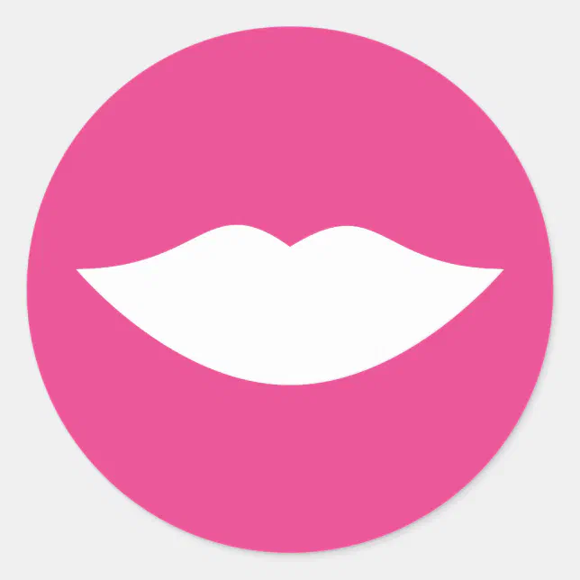 Gender Reveal Pink Lips Sticker | Zazzle