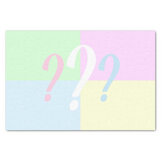 Gender reveal question mark tissue paper | Zazzle.com