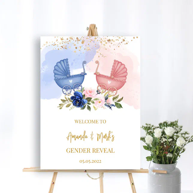 Gender Reveal Welcome Sign | Zazzle