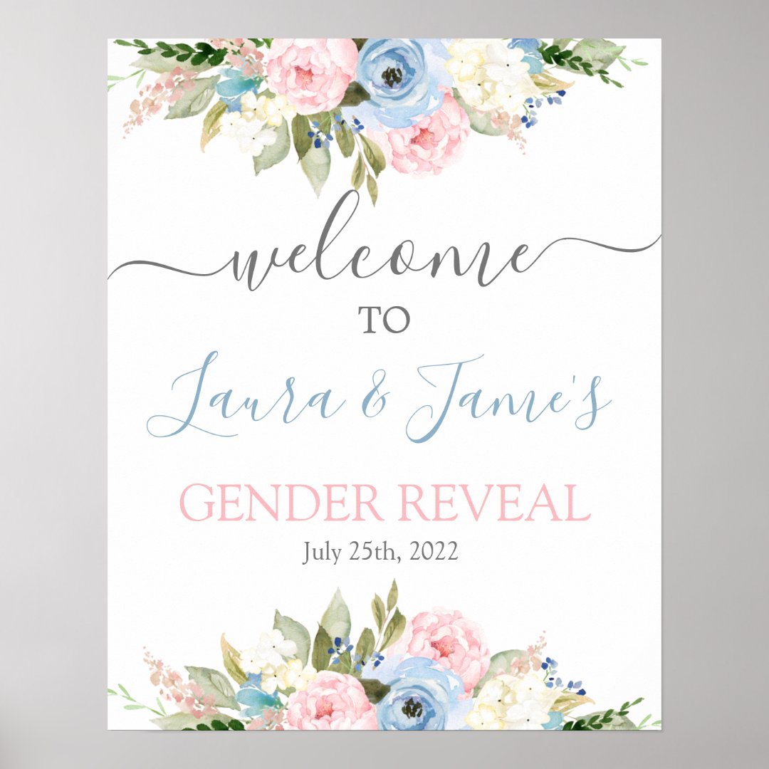 Gender Reveal Welcome sign | Zazzle