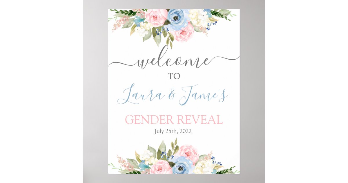Gender Reveal Welcome sign | Zazzle