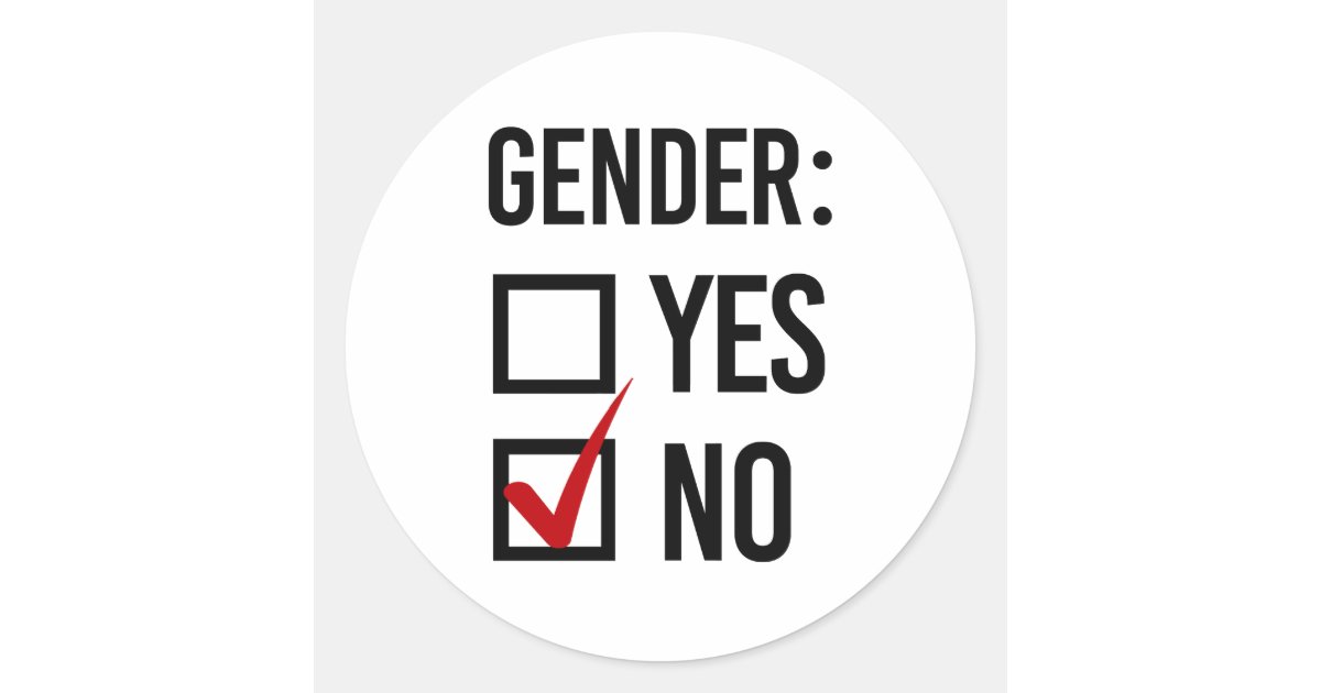 Gender Yes or No Classic Round Sticker | Zazzle