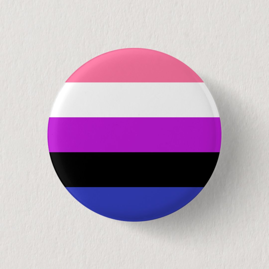 Genderfluid Flag Badge Button | Zazzle