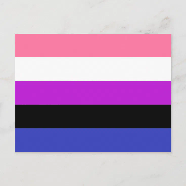 Genderfluid Pride Flag Postcard | Zazzle