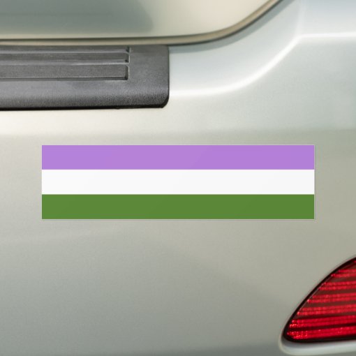 Genderqueer pride flag bumper sticker | Zazzle